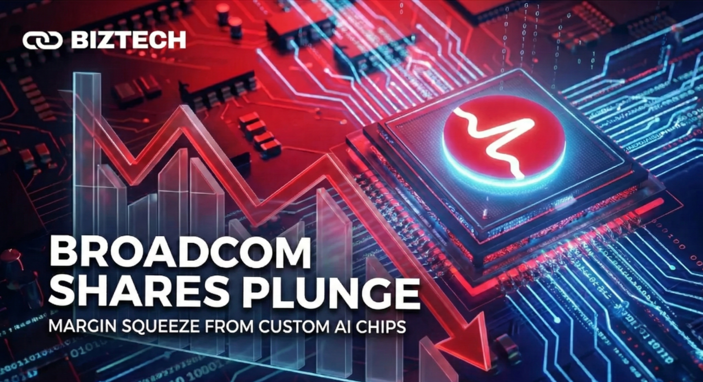 Broadcom Shares Slide as Custom AI Chips Pressure Margins