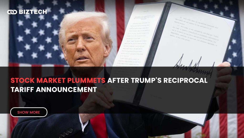 Stocks Drop After Trump's Reciprocal Tariff Announcement